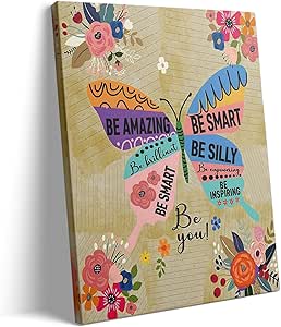 Amazon.com: Inspirational Canvas Wall Art, Be You Positive Affirmation ...