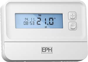 EPH CP4M Mains Operated PROGRAMMABLE Room Thermostat : Amazon.co.uk ...