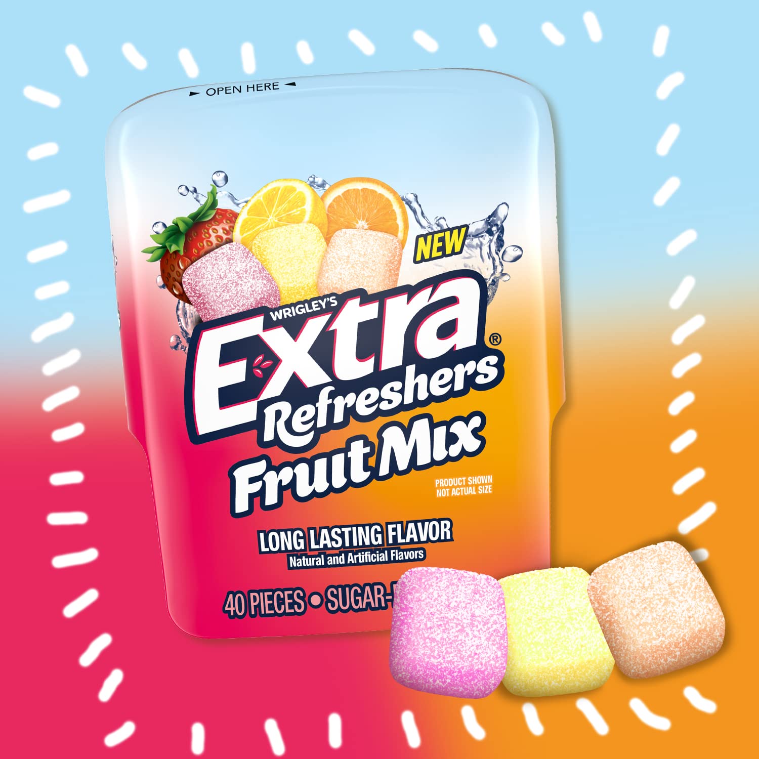 Snapklik.com : EXTRA Refreshers Fruit Mix Sugar Free Chewing Gum Bulk ...