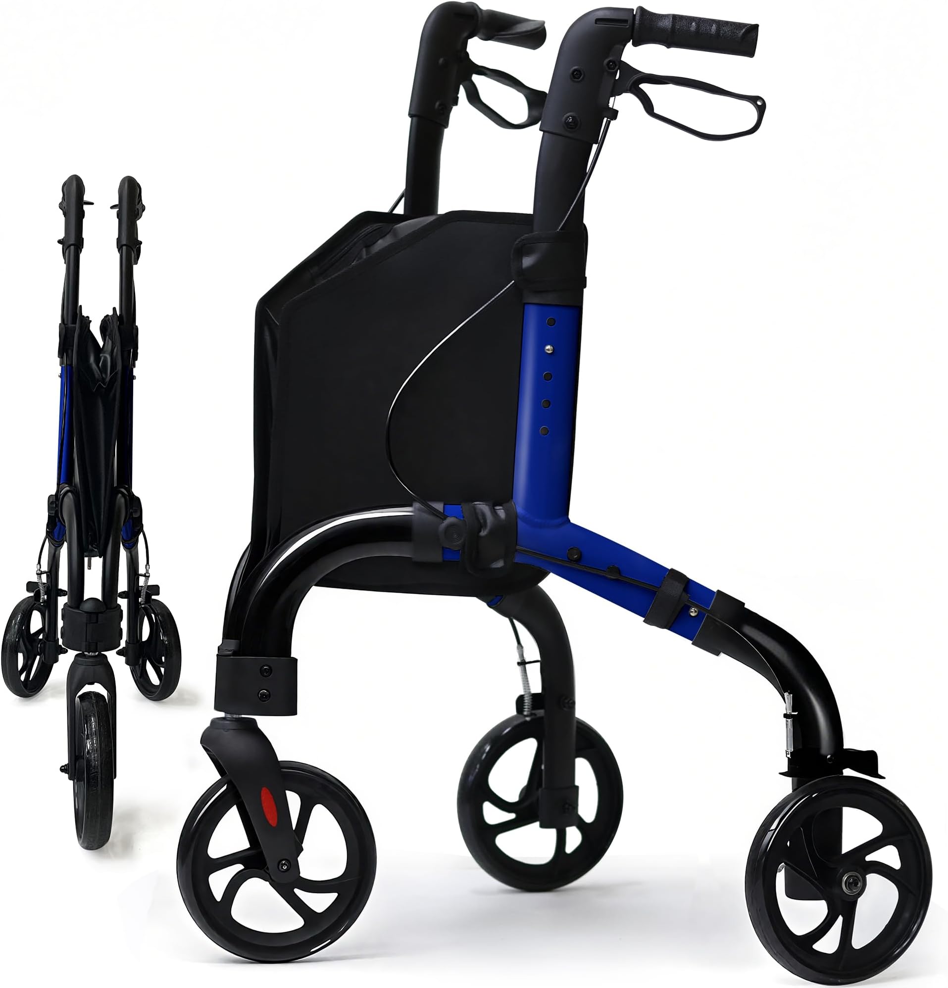 Amazon.com: Premium 3 Wheel Rollator Walker for Seniors, Lightweight ...