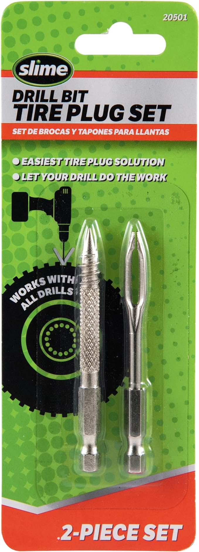 Amazon.com: Slime 20501 Tire Plug Drill Bit Kit, All Drills Compatable ...
