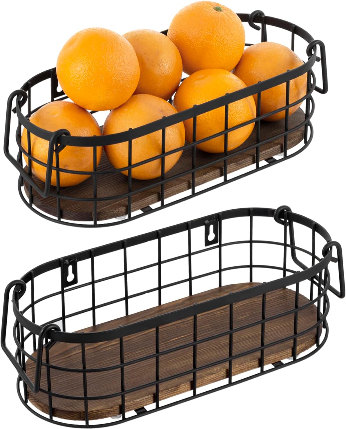 Amazon.com: MyGift Decorative Nesting Storage Baskets - Wall Mounted or ...