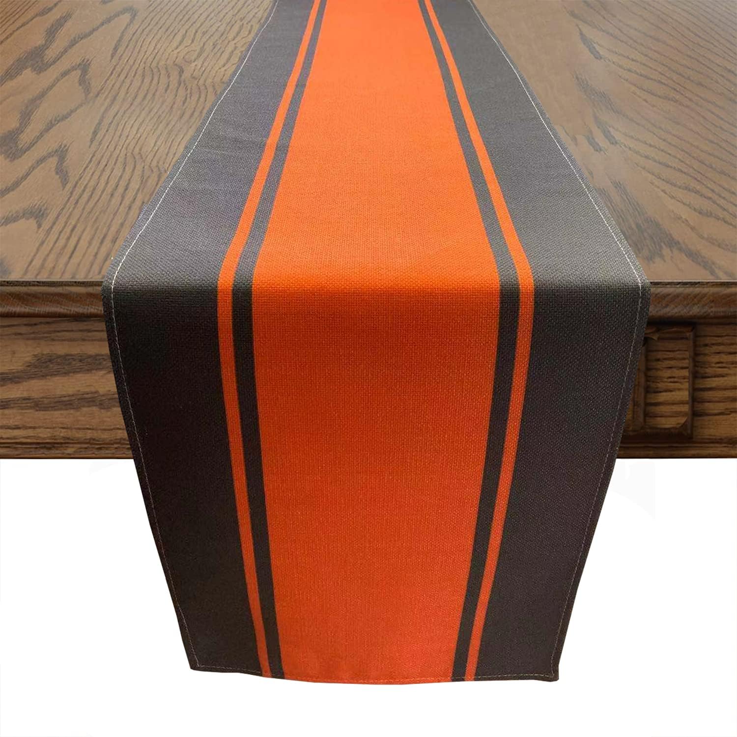 Amazon.com: Gz party Orange and Black Striped Fall Halloween Table ...