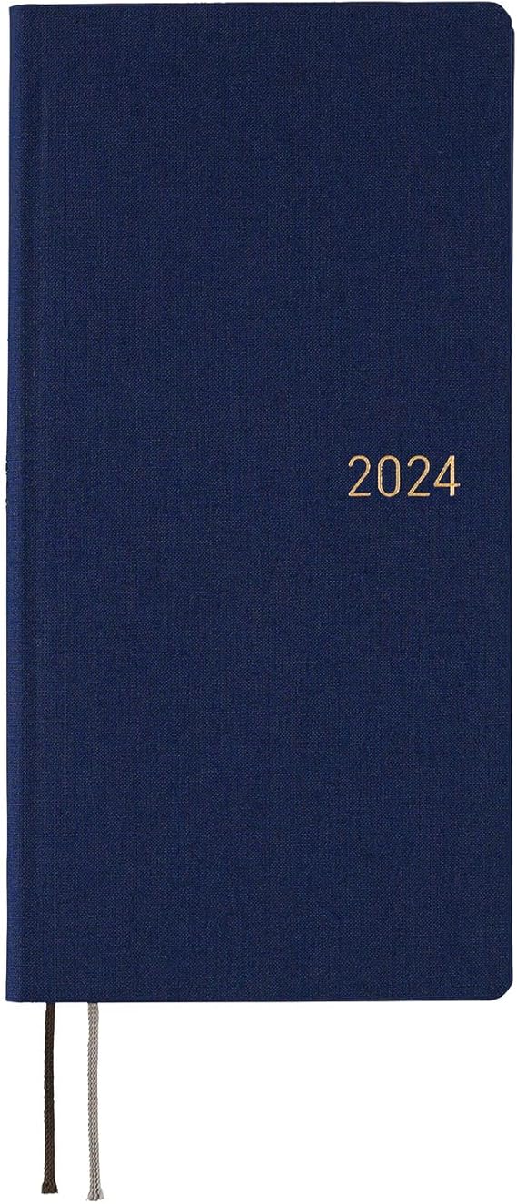 Amazon.co.jp: ほぼ日手帳 2024 weeks カラーズ/ディープネイビー 1月始まり 週間手帳 週間レフト スリム縦長 ...