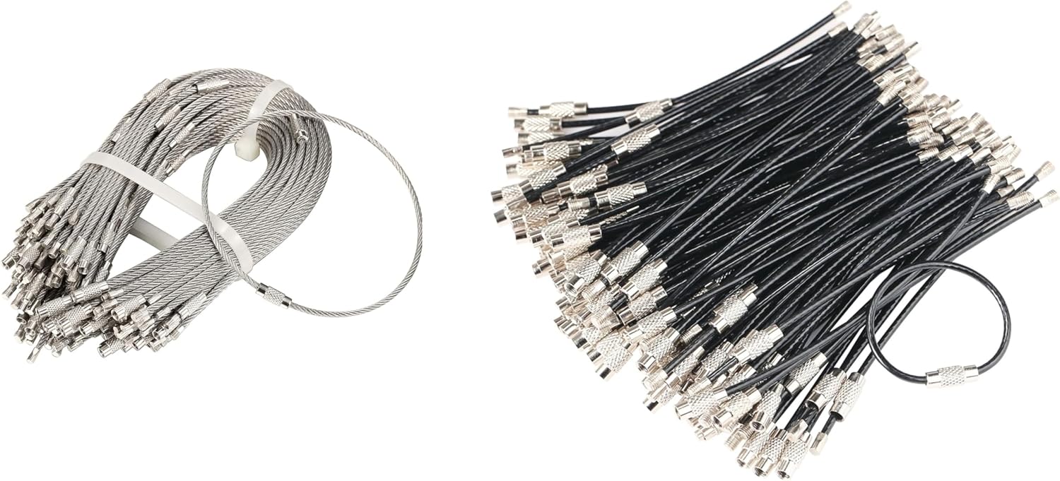 Amazon.com: 100 Pack 10 inch Wire Cable Rings (Silver) and 50 Pack 4 ...