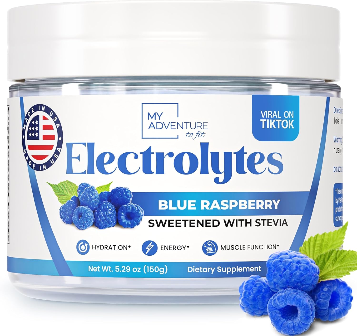 Amazon.com: Zero Sugar - Blue Raspberry Electrolytes Powder ...