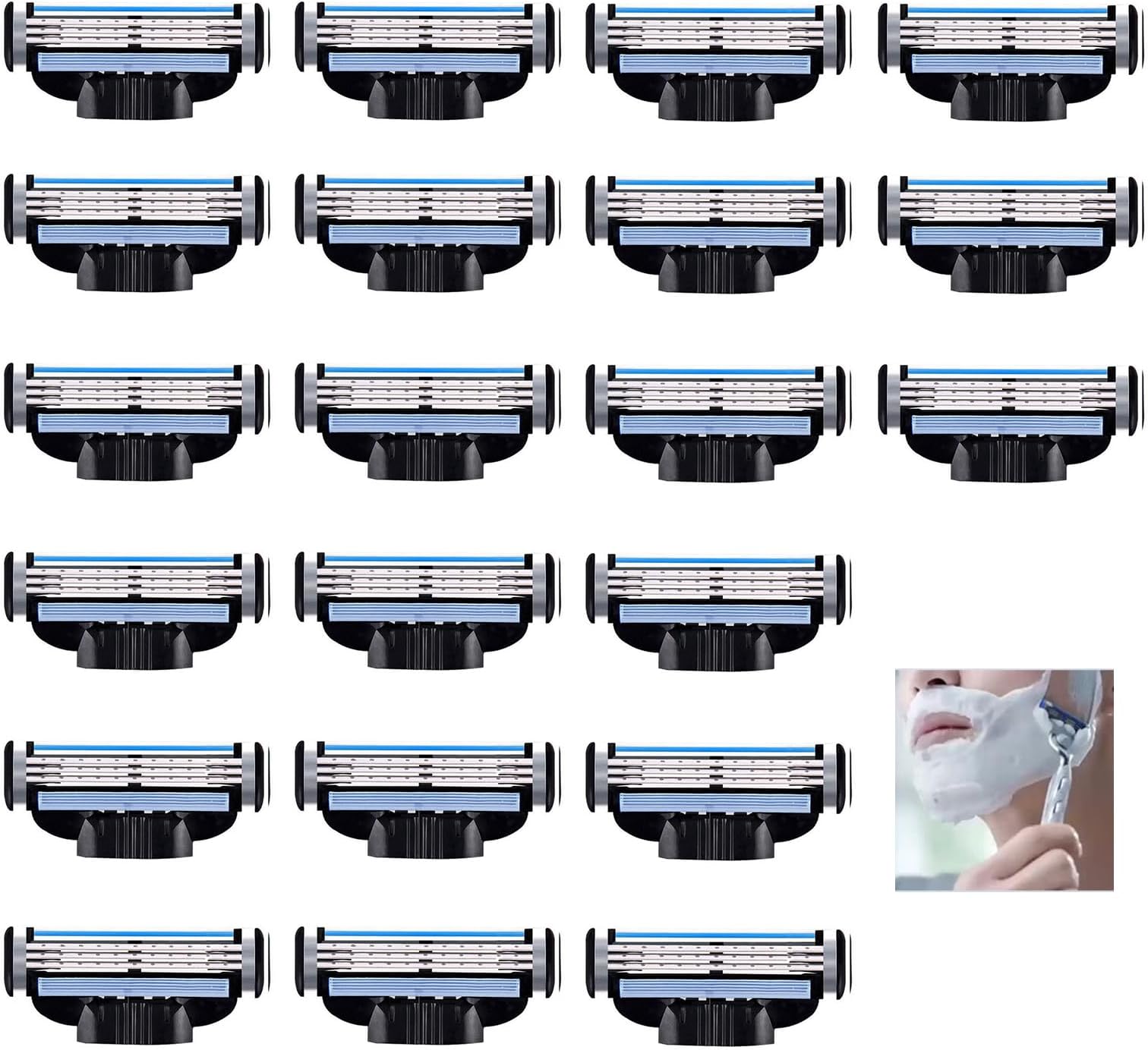 Amazon.com: Razor blades safety razor,Razor Blades Refills Fit For Mach ...