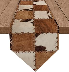 Amazon.com: AmbeHome Cotton Linen Triangle Trim Table Runner 72 Inches ...