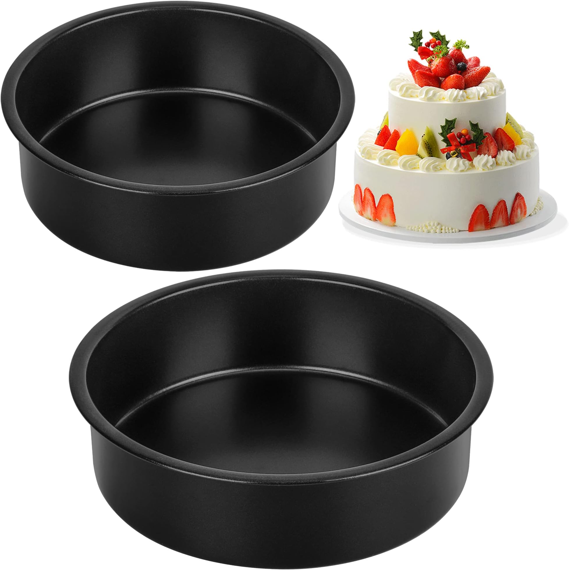 Amazon.com: Wilton Mini Round Cake Pans, STD, SilverWilton Non-Stick ...