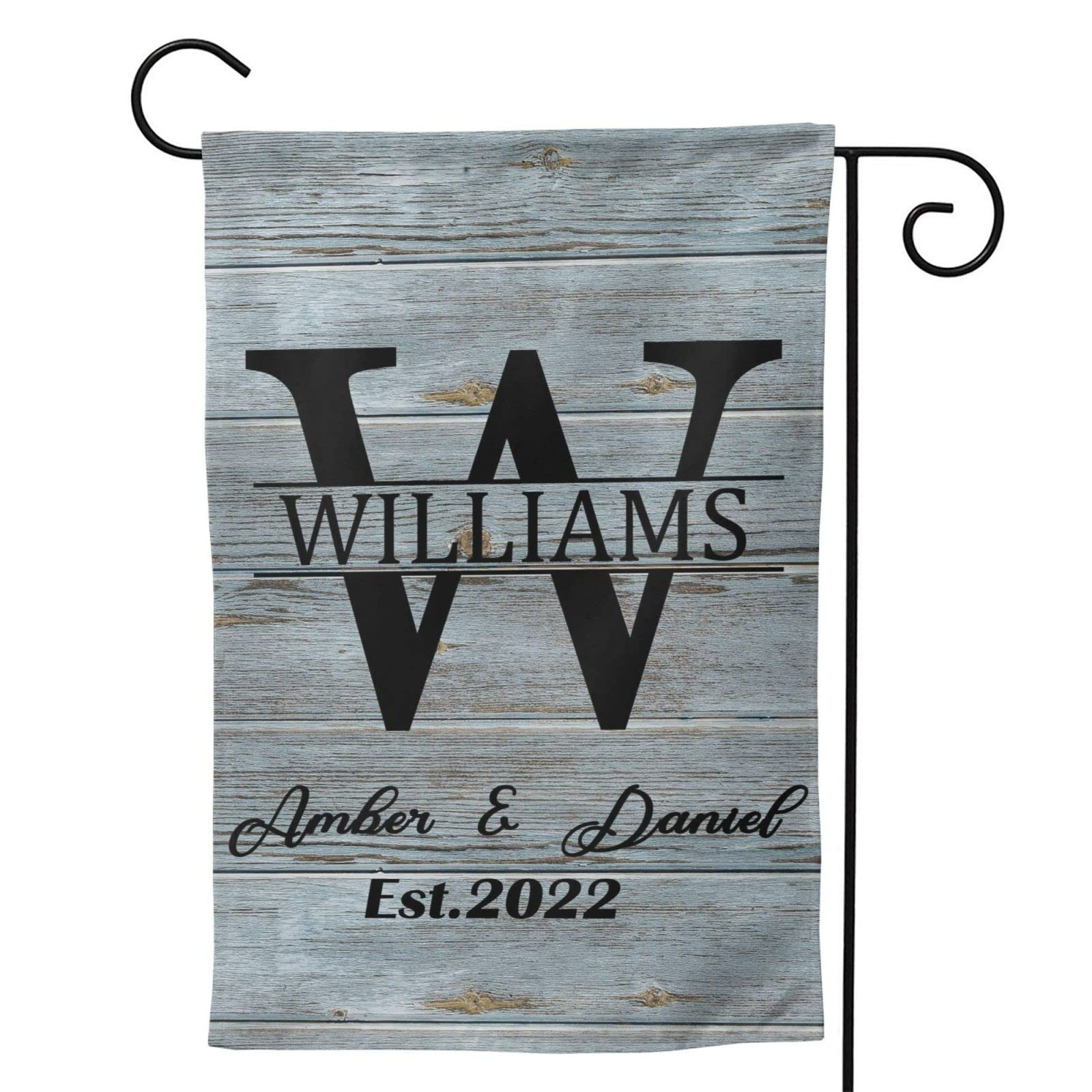 Amazon.com : Personalized Garden Flag Outside 12"x18"/28”x40” Double ...