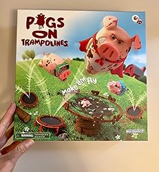 Amazon.com: PlayMonster Pigs on Trampolines Board Games – Family Game ...