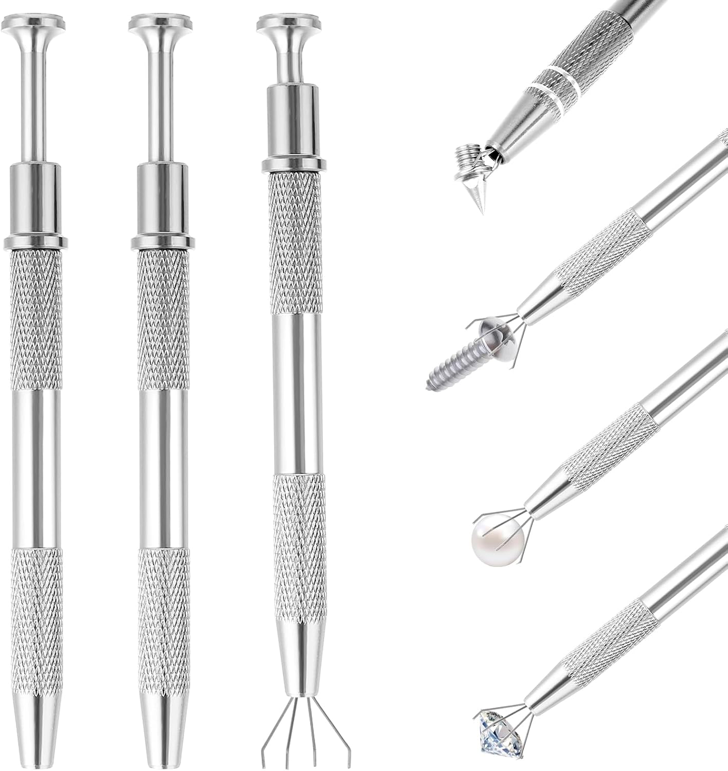 Grevosea 2 Pack Piercing Ball Grabber Tool, Stainless Steel Jeweler's ...