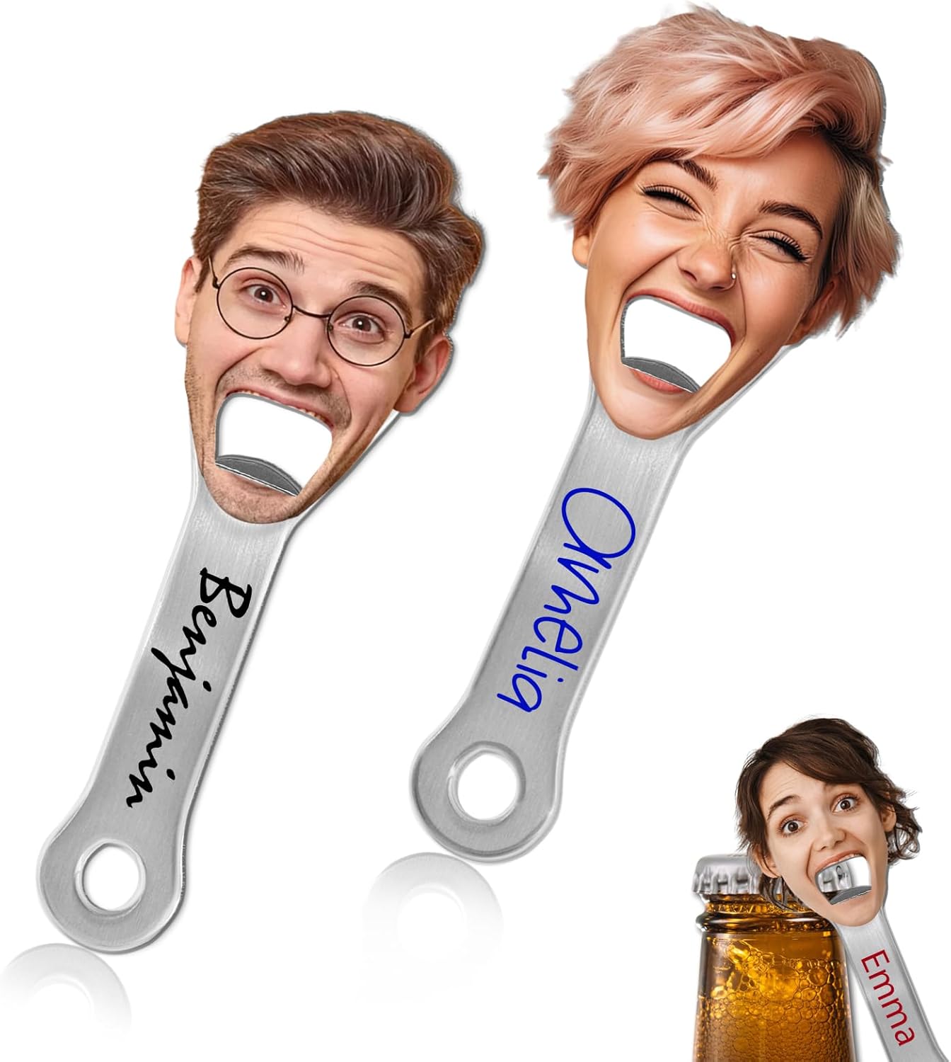 Amazon.com: XRLSG Custom Bottle Opener Personalized Face Bottle Opener ...