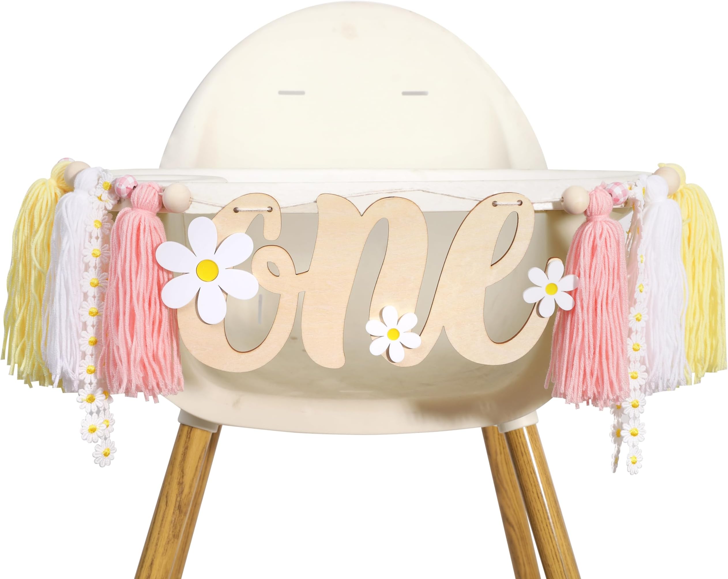 Amazon.com: Wood Daisy One High Chair Banner - Groovy One 1st Birthday ...