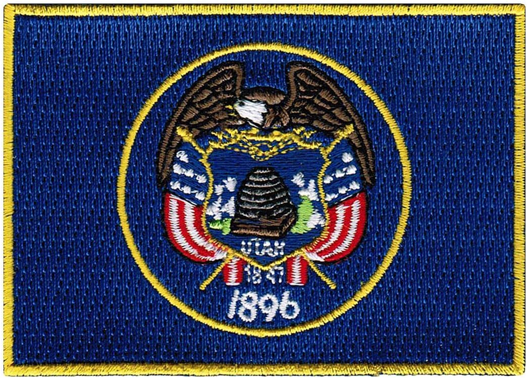 Amazon.com: Utah State Flag Embroidered Patch Velcro®-Brand Fasteners ...