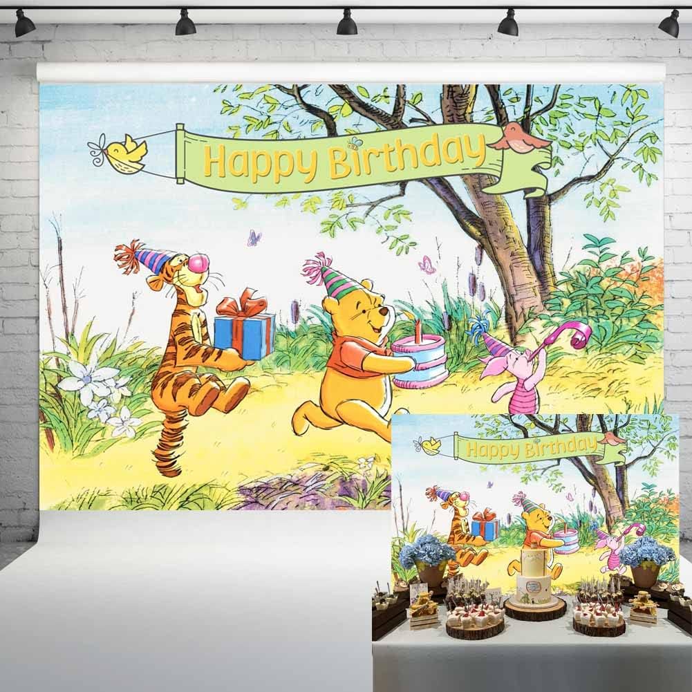 Amazon.com : Watercolor Pooh Bear Spring Backdrop Vintage Winnie and ...