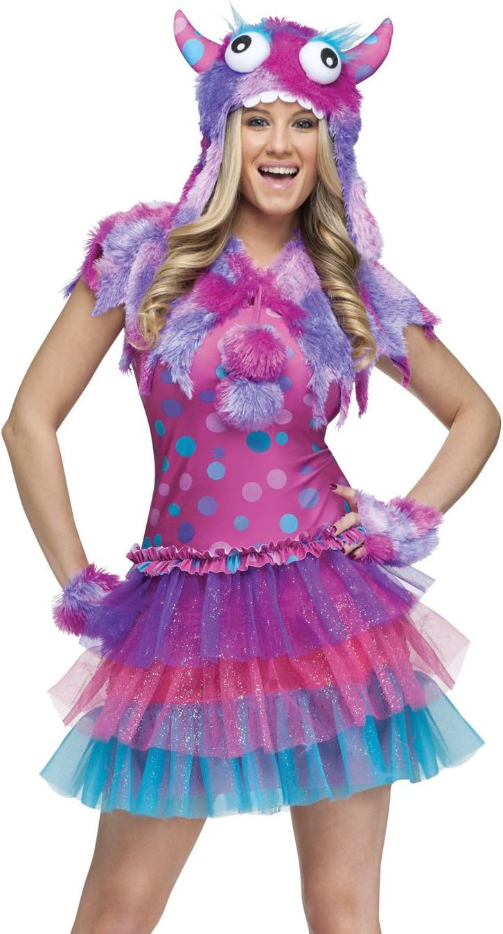 Amazon.com: Fun World Costumes Polka Dot Monster, Pink/Purple, 10-14 ...