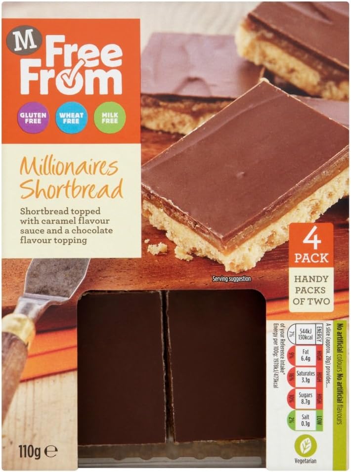Morrisons Millionaires Shortbread - Pack of 4, 110g : Amazon.co.uk: Grocery