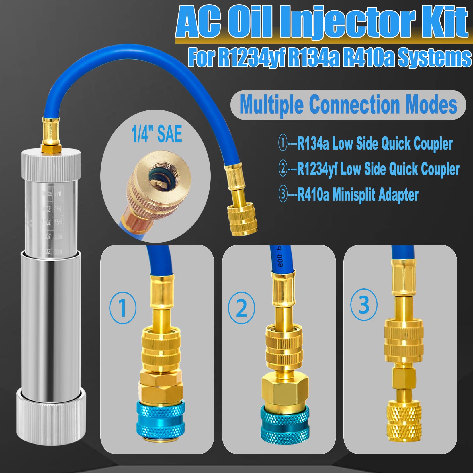 Snapklik.com : AC Oil Dye Injector Backflow Prevent Kit