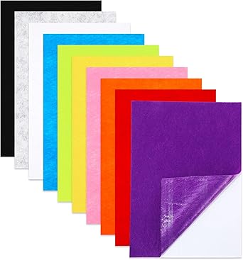 Amazon.com: 10 Pcs Self Adhesive Felt Sheets, Soft Felt Sheets with ...