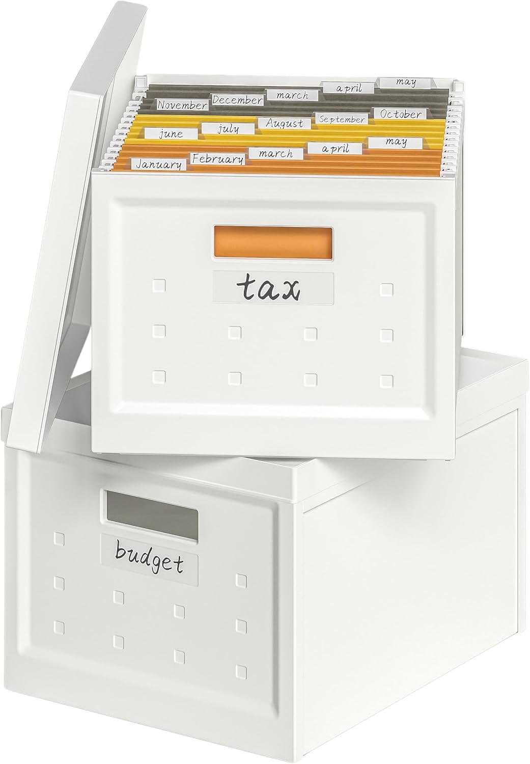 Amazon.com: File Organizer File Box with Lid, Universal Hanging File ...