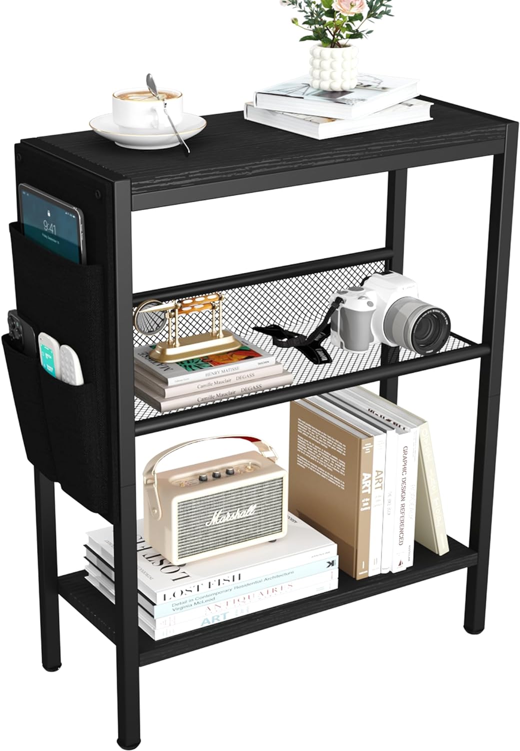 Amazon.com: Yusong Small Narrow Side Table for Small Spaces, Slim End ...