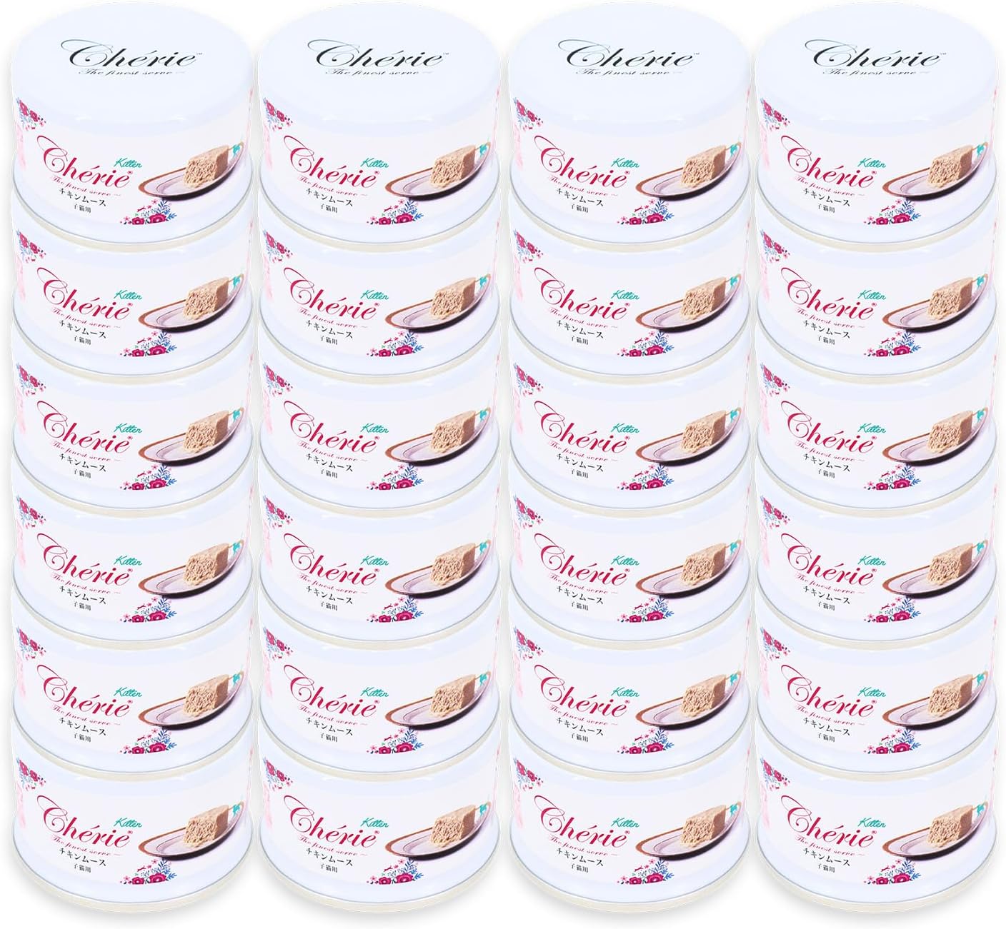 Amazon.co.jp: Happy Days(ハッピーデイズ) Cherie チキンムース 子猫用80g×24個セット : ペット用品