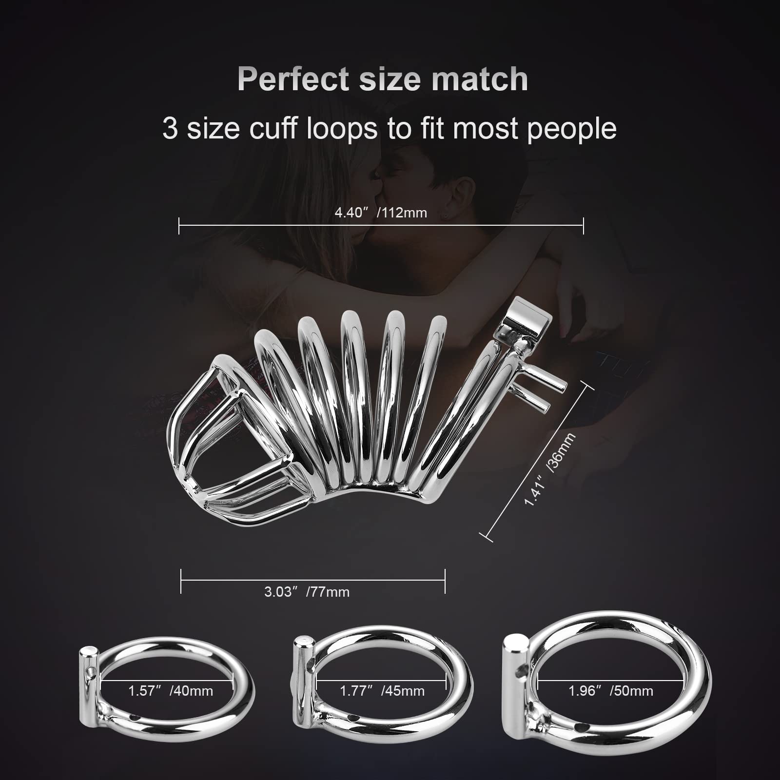 Cock Cage Male Chastity Device Locked Cage Sex Toy,Lock Contains 3 ...