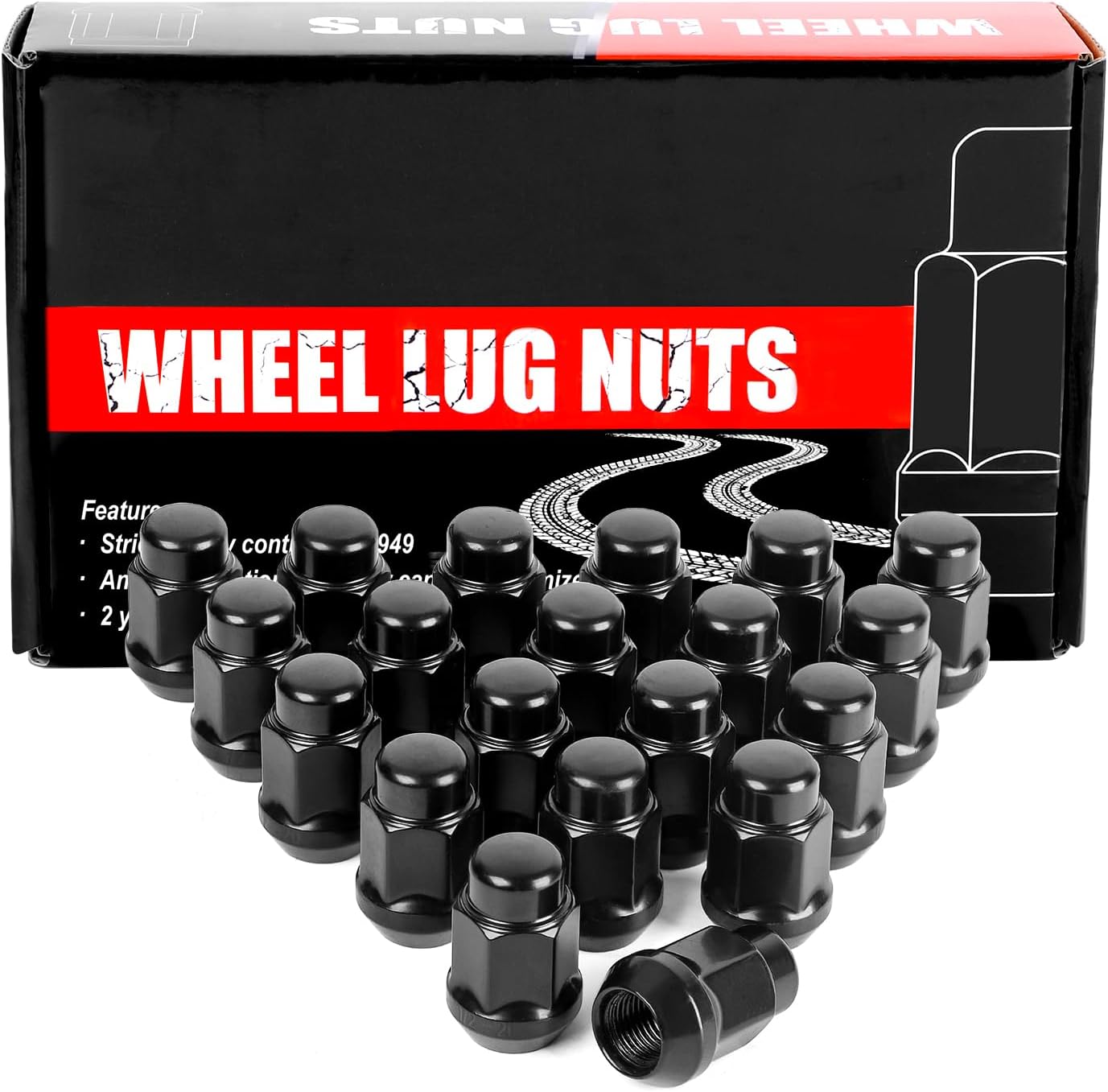 Amazon.com: EZISOE 1/2 x 20 Lug Nuts, 20PCS Wheel Lug Nuts Set Closed ...