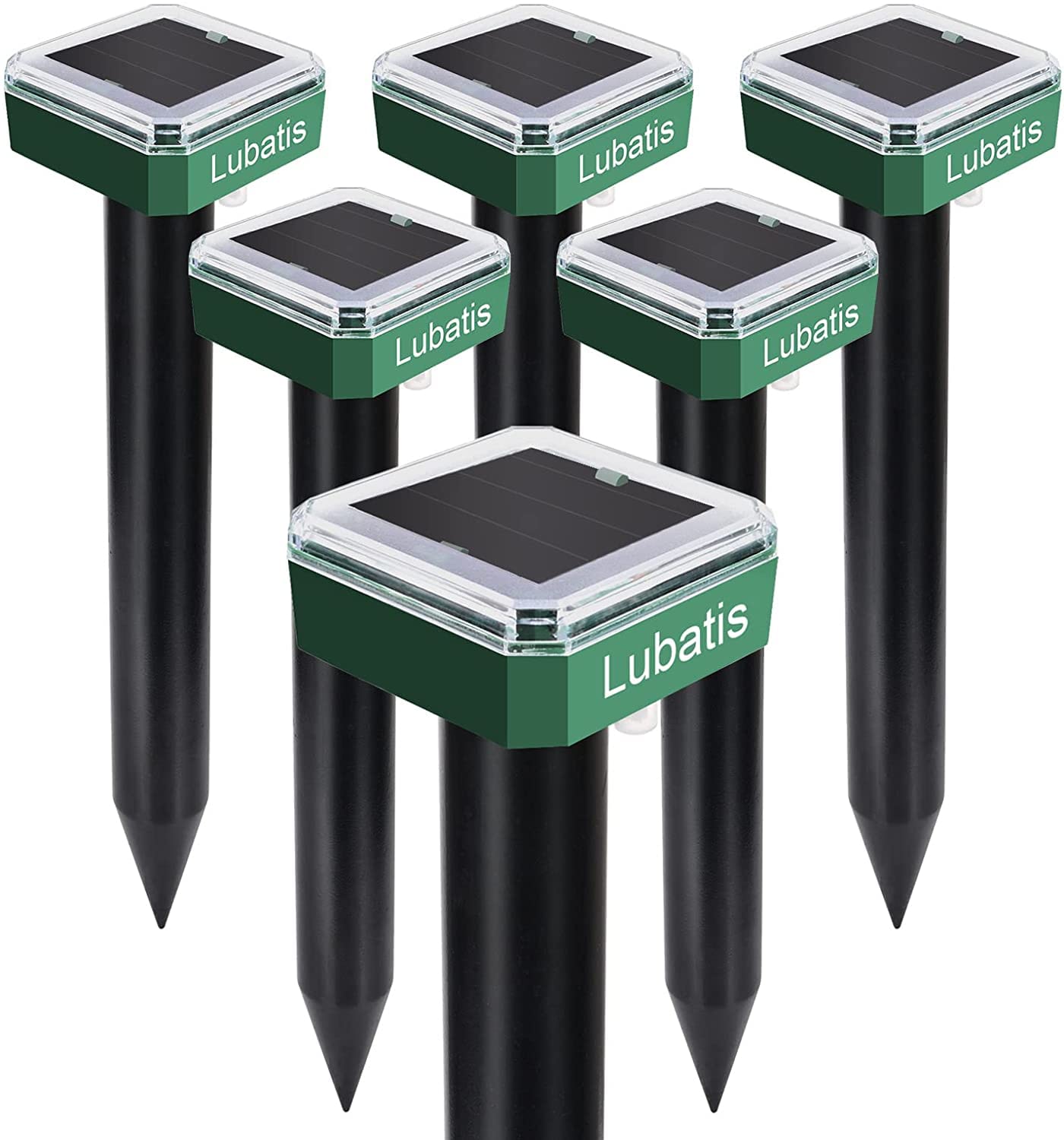 Buy Lubatis Groundhog Repellent Ultrasonic Stakes 6 Pack Solar Mole ...