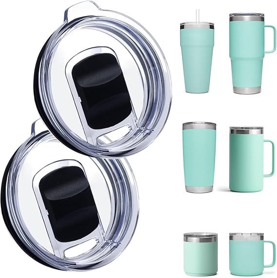 Amazon.com | 2 Pack Tumbler Lid for YETI, Replacement Lids Compatible ...
