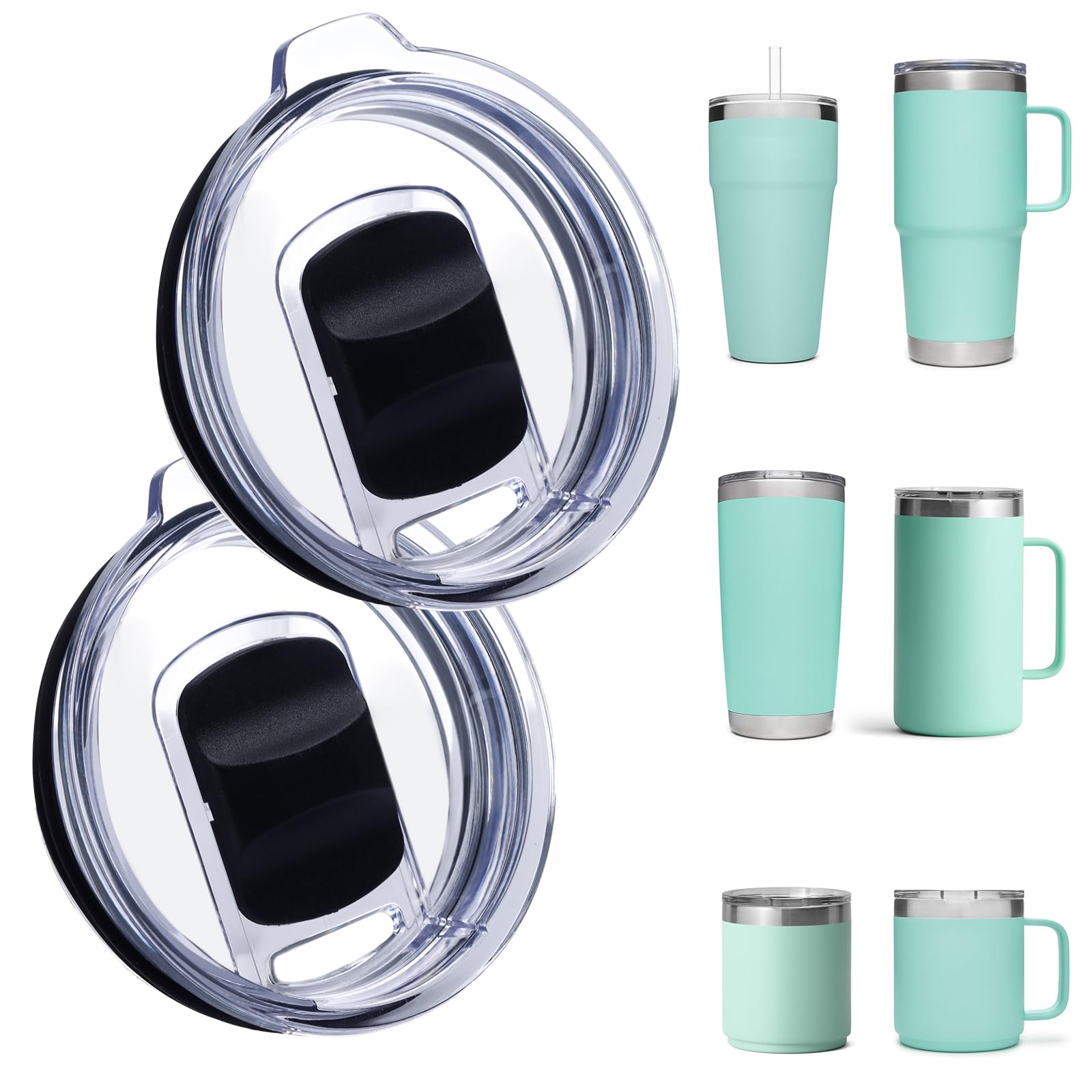 Amazon.com | 2 Pack Tumbler Lid for YETI, Replacement Lids Compatible ...