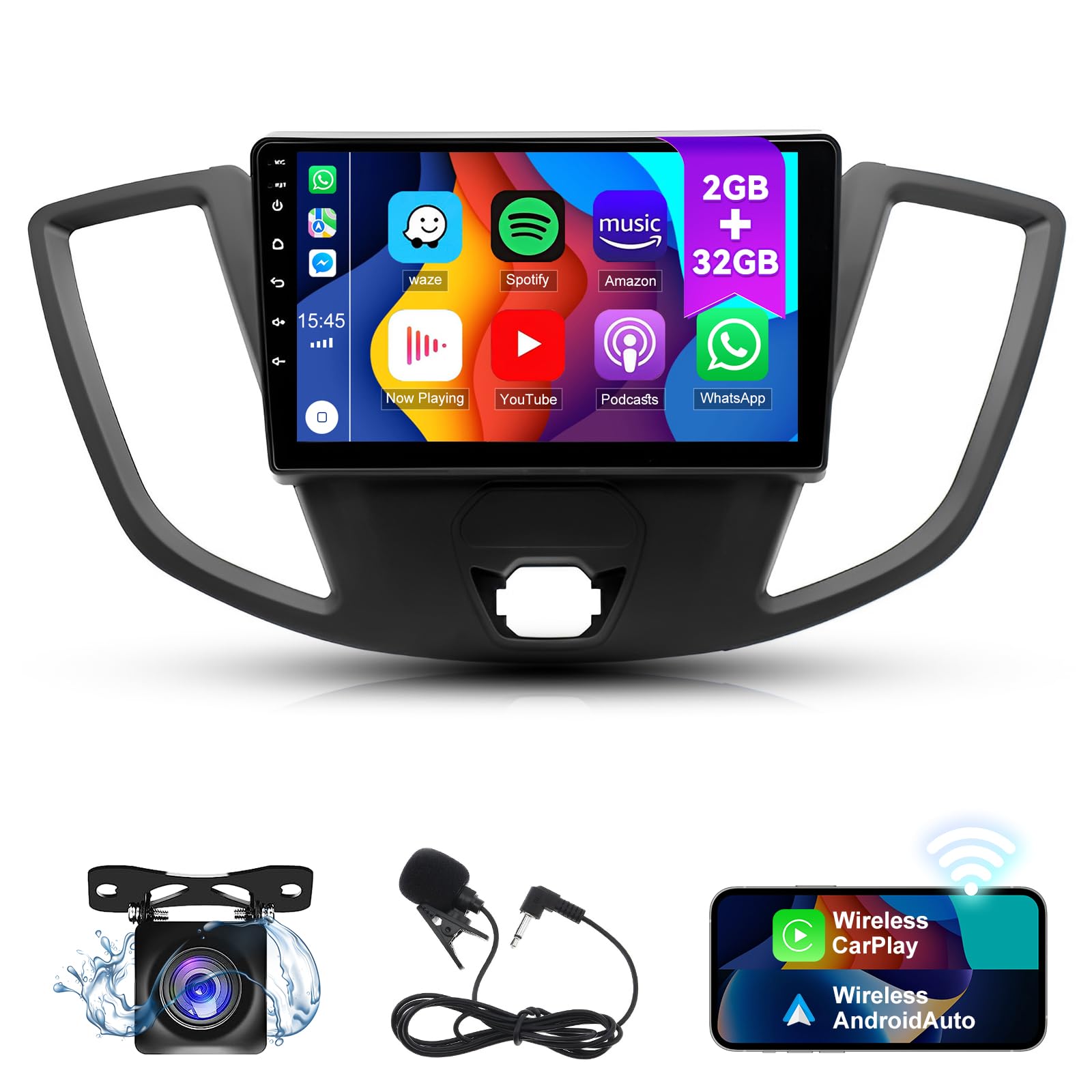 Amazon.com: EWLSAC Android 13 Car Stereo Double Din for Ford Transit ...