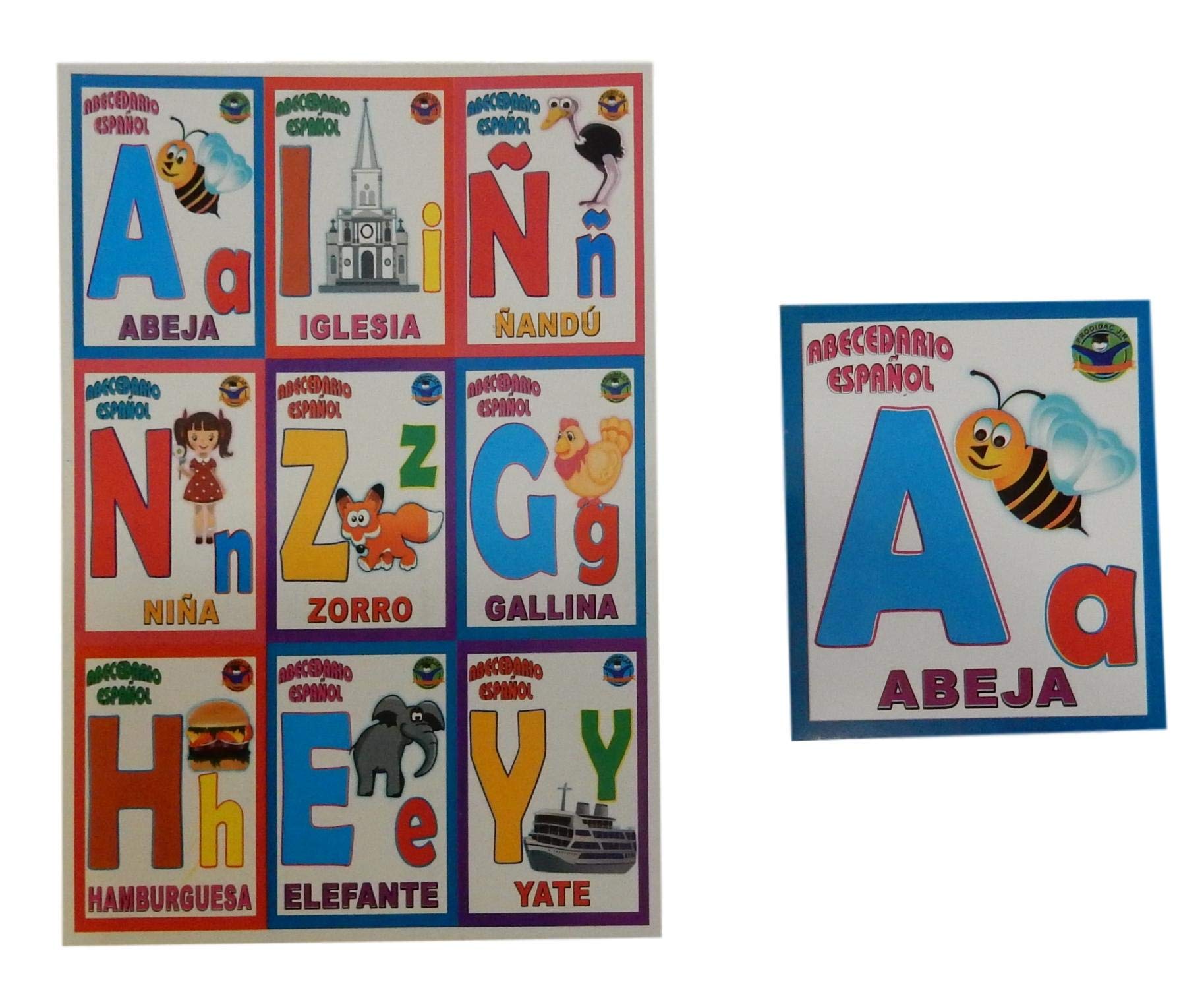 Buy Prodidac Jr Alphabet Bingo Game in Spanish / Loteria Abecedario en ...