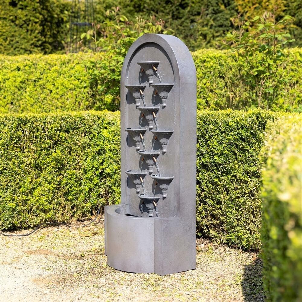 Primrose H109cm Obidos Tiered Cascading Zinc Water Feature Outdoor ...