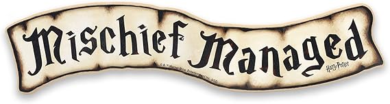 Amazon.com: Harry Potter Mischief Managed Rustic Wood Wall Decor ...