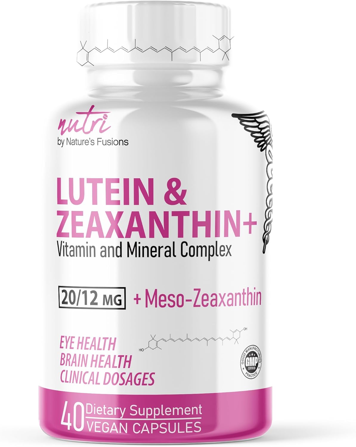 Amazon.com: Nutri Lutein 20mg Eye Vitamins Complex - Triple Carotenoid ...