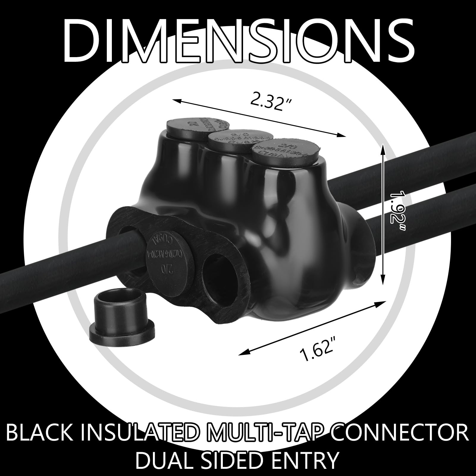 Snapklik.com : Copkim 5 Pack 3 Port Insulated Wire Connectors Black ...