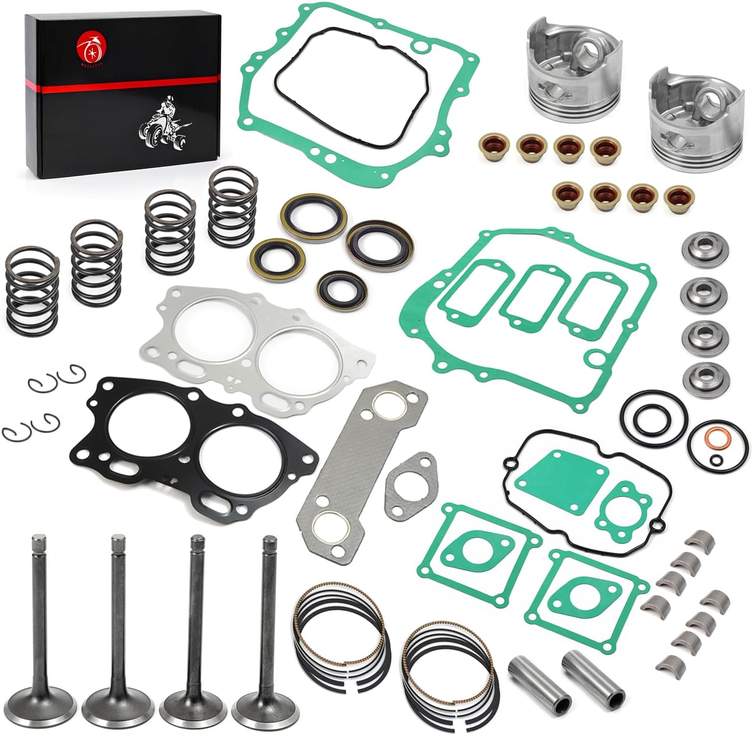 Engine Rebuild Kit Top End Piston & Ring STD & Gasket Seal Exhaust ...
