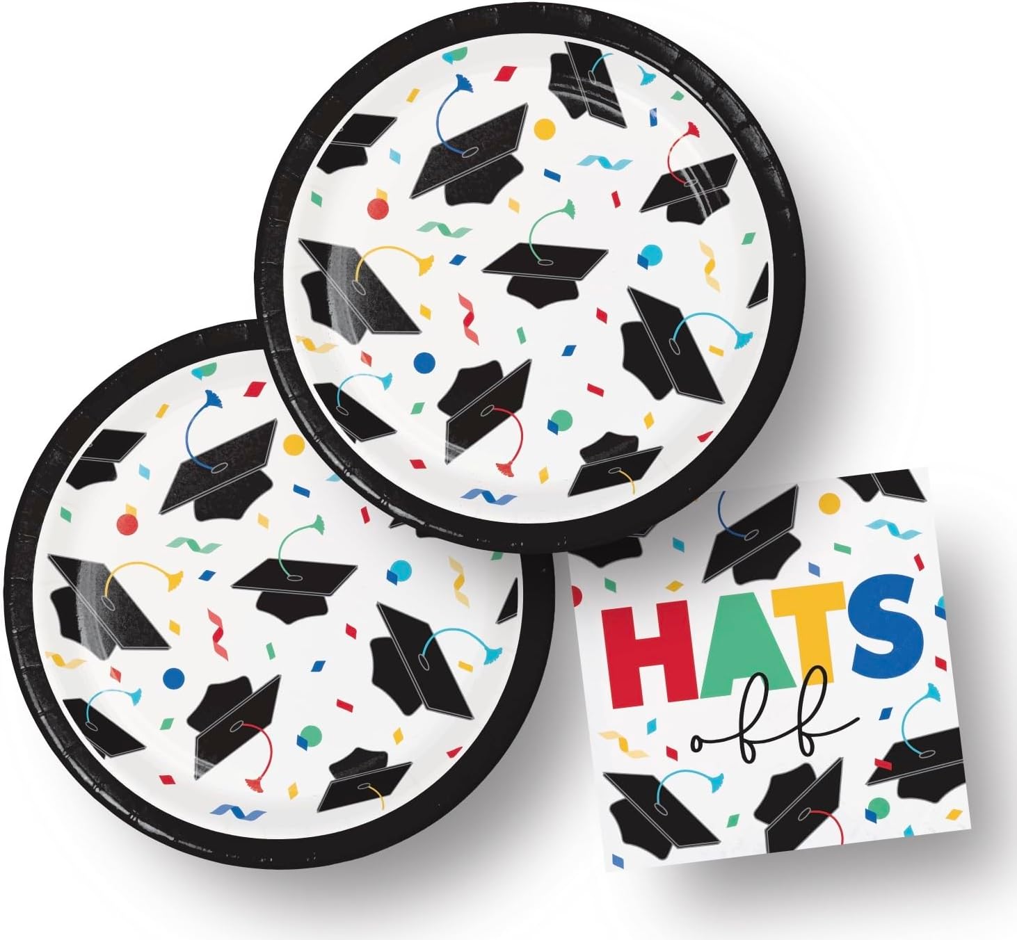 Amazon.com: Hats Off Graduation Party Supplies, Disposable Paper Cake ...
