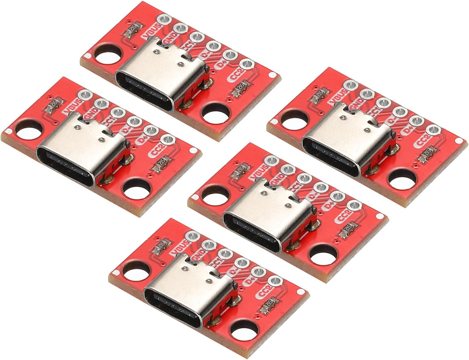 sourcing map 5pcs Type C Female Breakout Board PCB Converter Test Board ...
