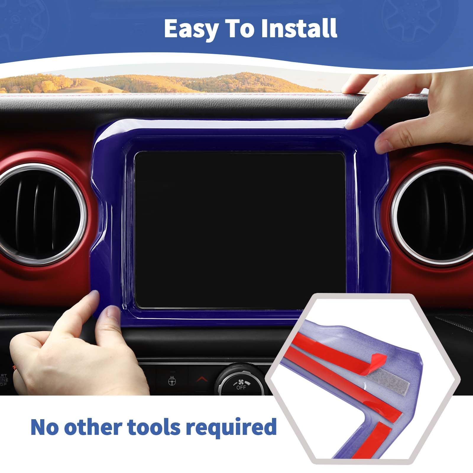 JL Interior Accessories Purple Dashboard Panel Cover For 2018-2023 Jeep ...