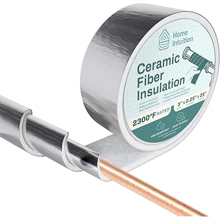 QWORK Fireproof Pipe Wrap, Pipe Insulation Webbing Anti-Scald Chimney ...