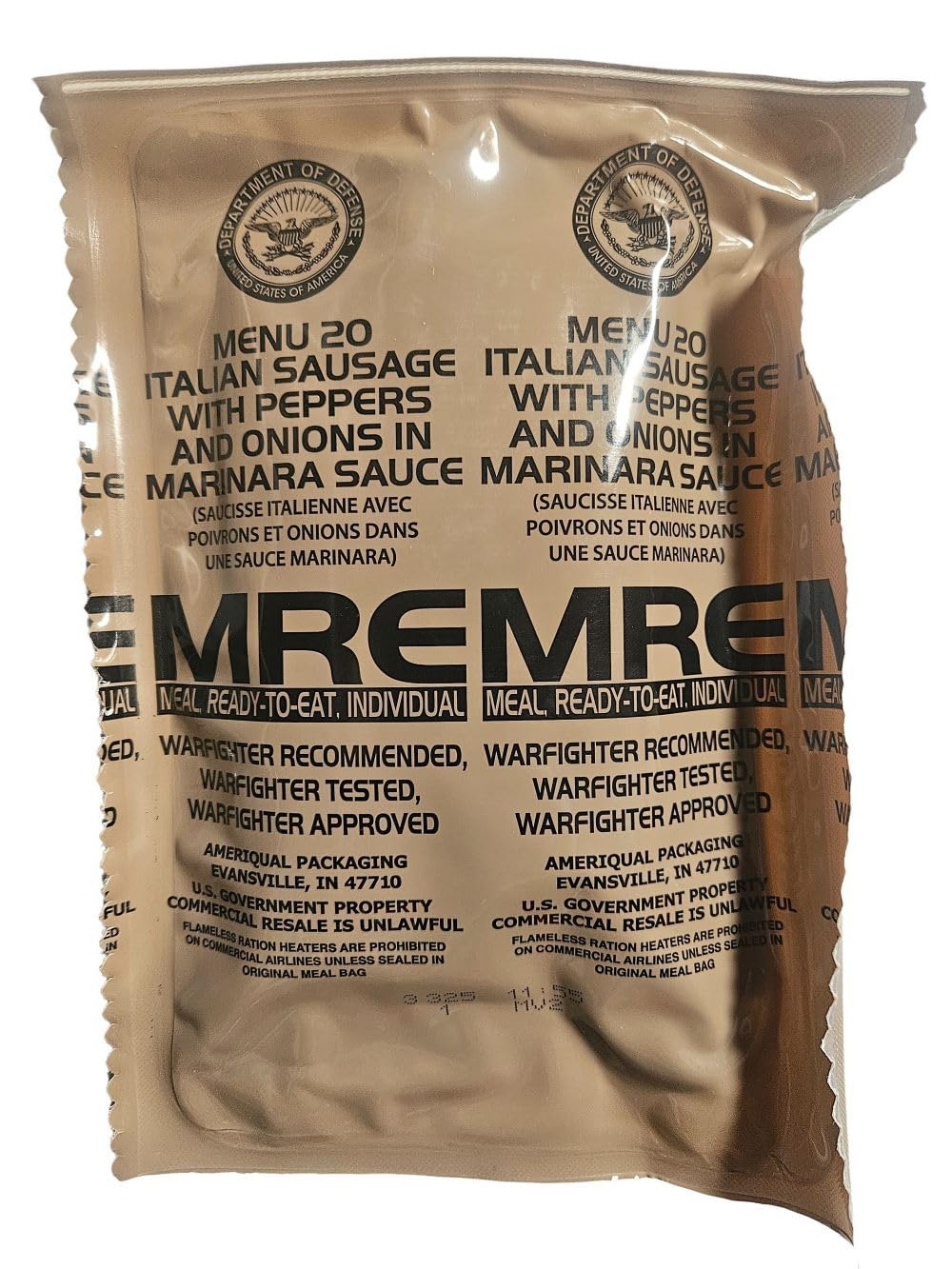 Amazon.com: Genuine USGI MRE [Meal, Ready to Eat] Inspection Date 01/ ...