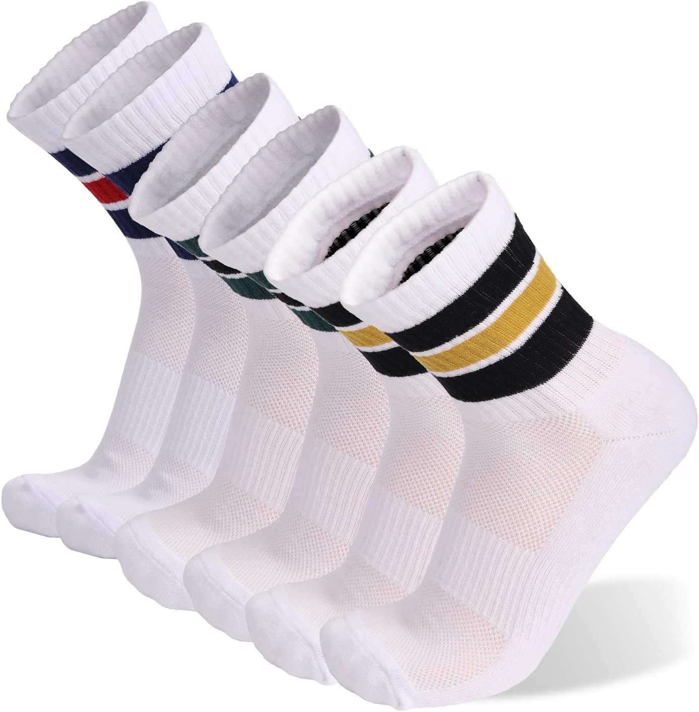 Amazon.com: WHCPCYO 6 Pack Men's Athletic Cushion Running Socks ...
