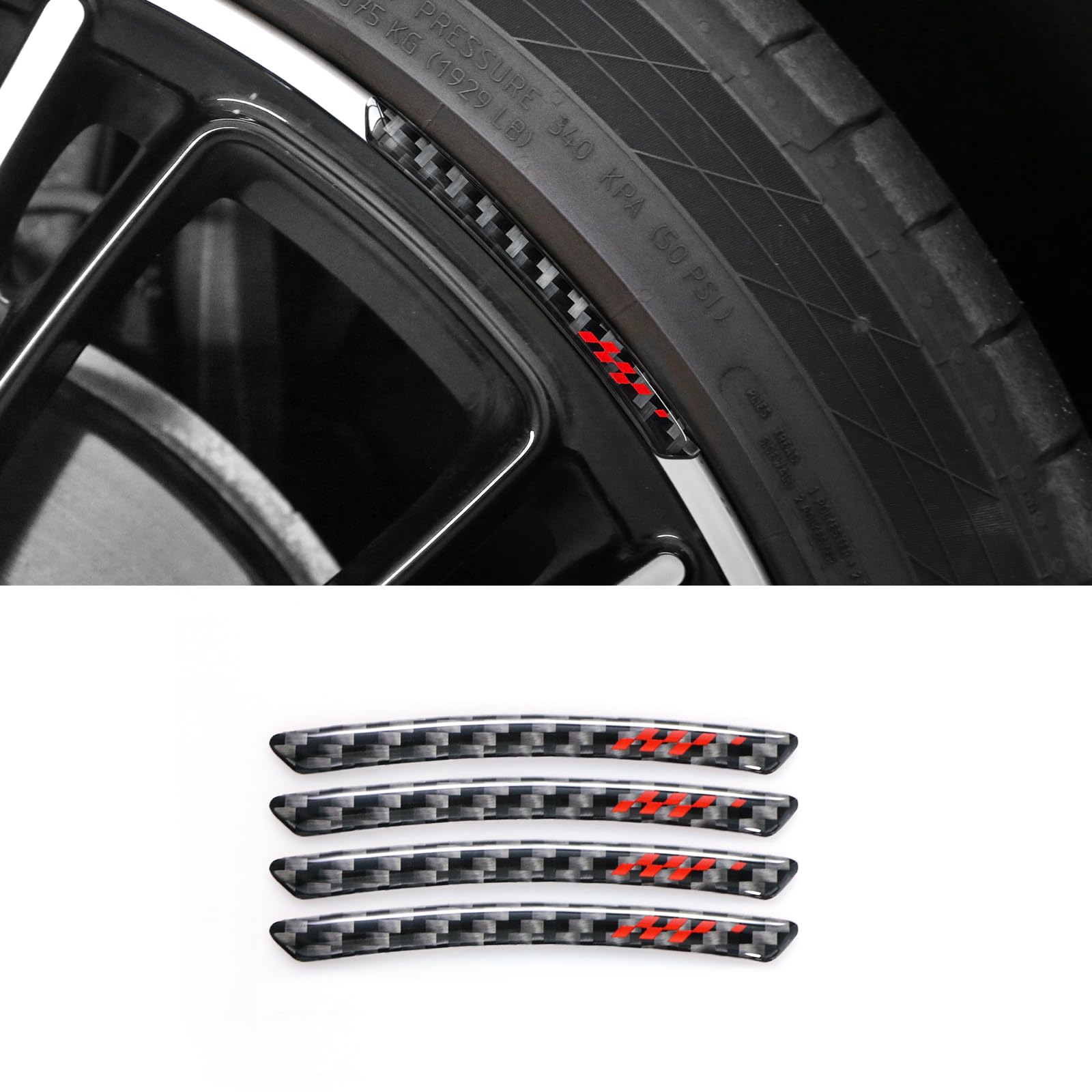 Amazon.com - BETTERHUMZ Car Wheel Tire Rim Stickers Decals Compatible ...