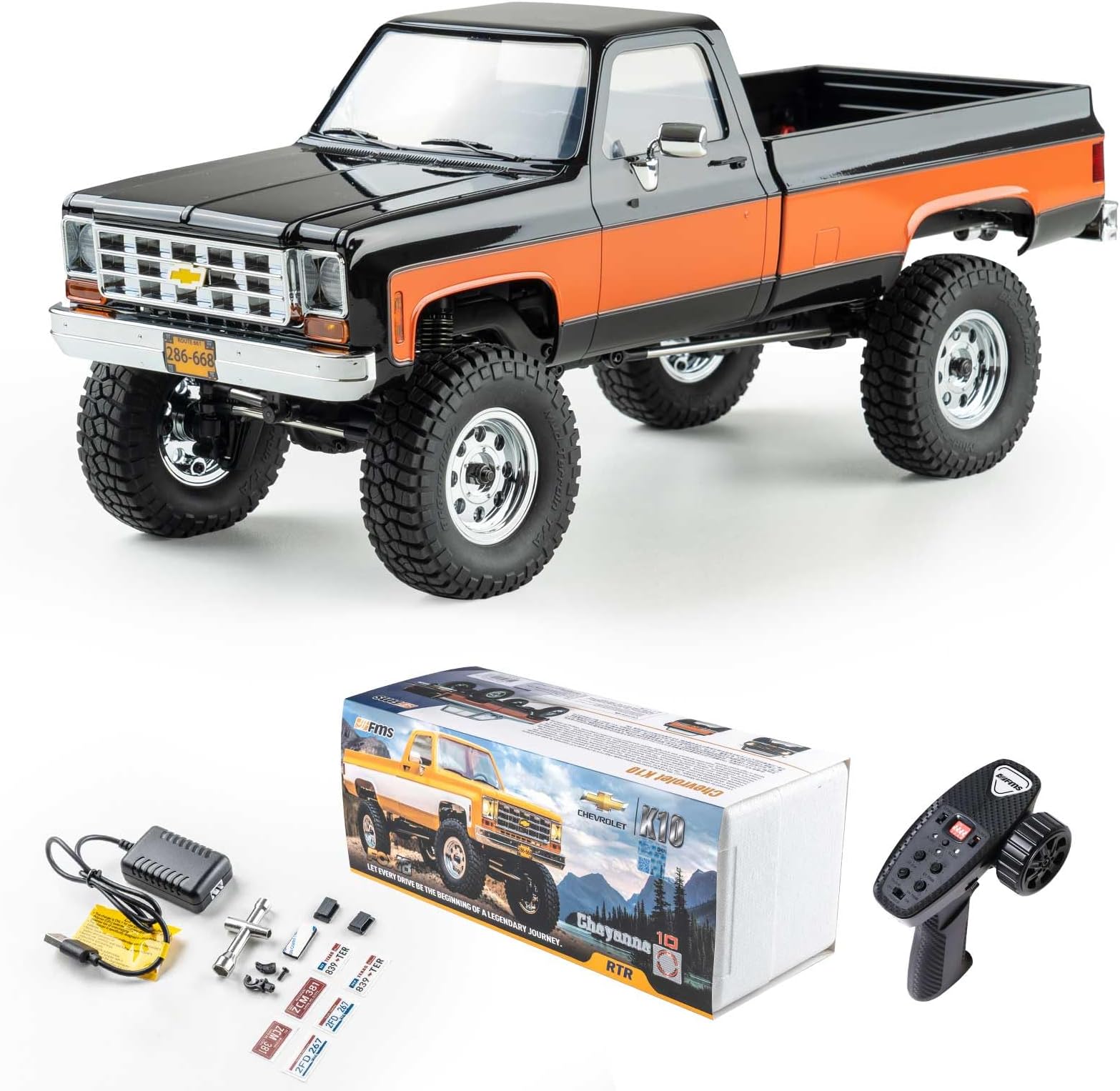 FMS 1/18 Chevrolet K10 RC Truck FCX18, Officially Licensed 4WD 2.4GHz ...