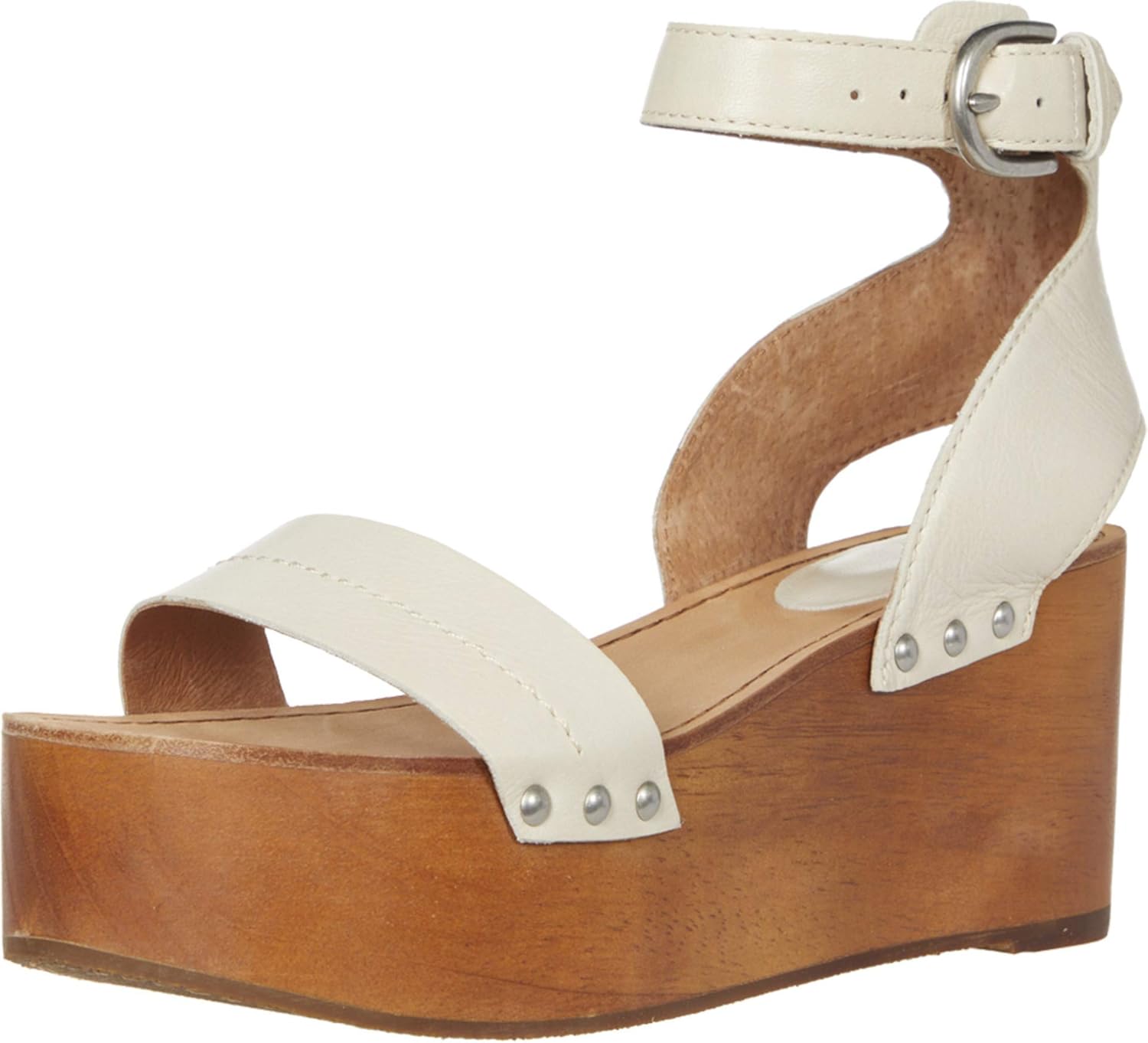 Amazon.com | FRYE Women's Alva Flatform Sandal Off White, 6 M US ...