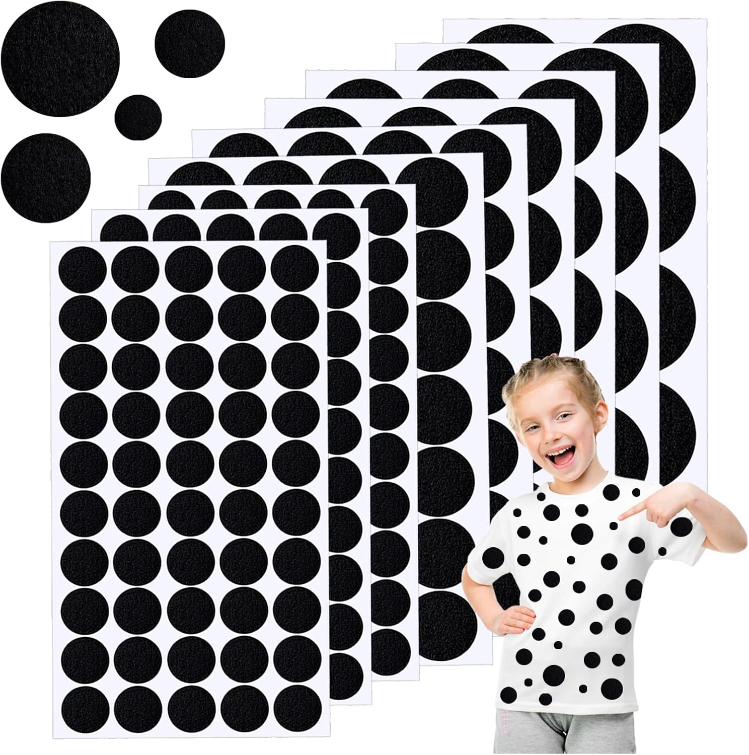 Amazon.com: 252pcs Adhesive Felt Circles, Black Self-Adhesive Felt ...
