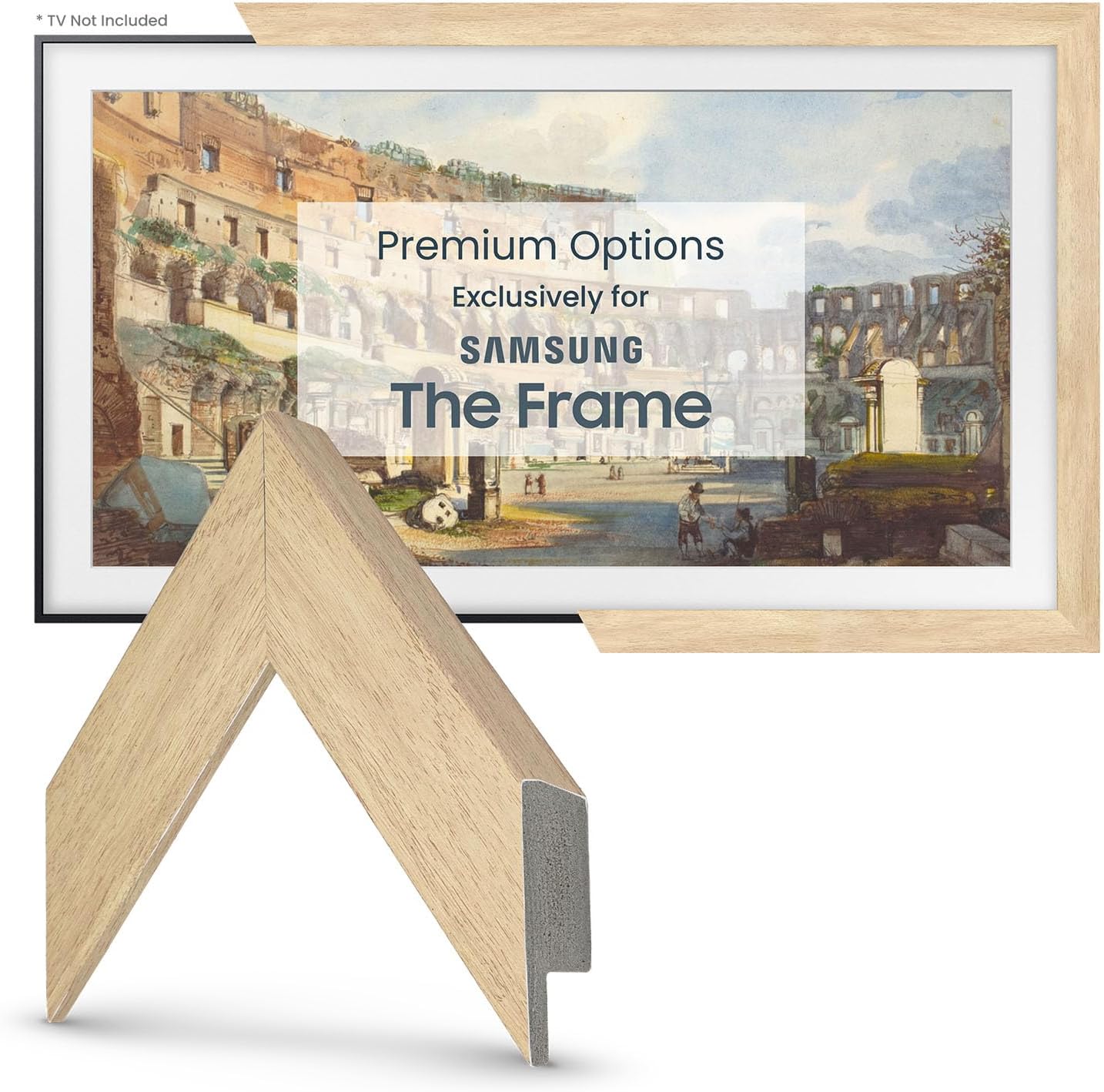 Amazon.com: Frame My TV Deco TV Frames - Museum Maple Slim Frame ...